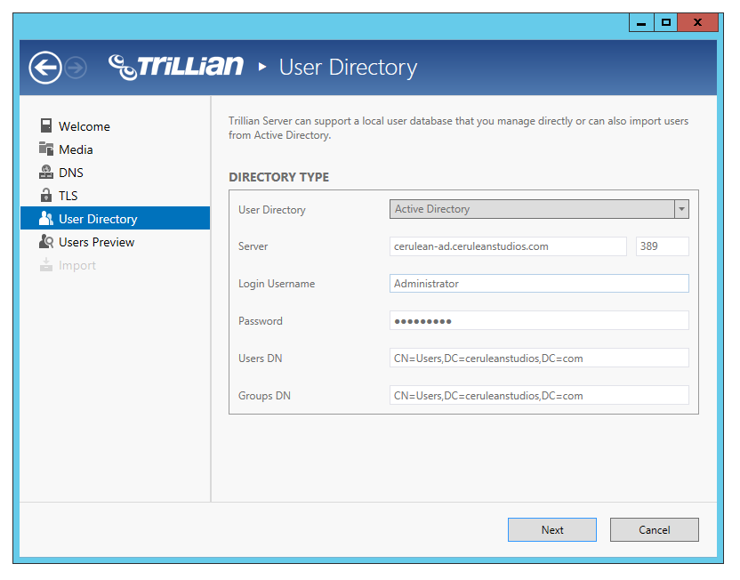 Trillian Server - Getting Started Guide
